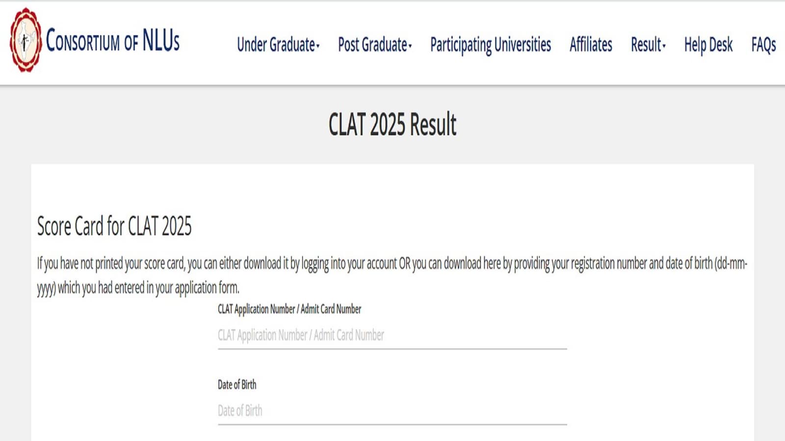 CLAT Result 2025 declared at consortiumofnlus.ac.in, direct link to ...