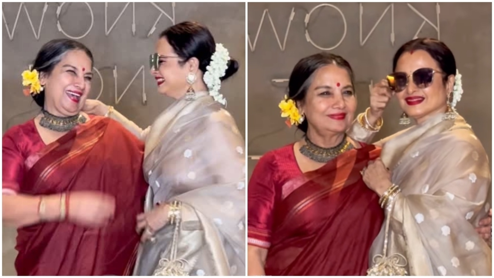 Rekha and Shabana Azmi serve iconic energy in their 70s in elegant ...