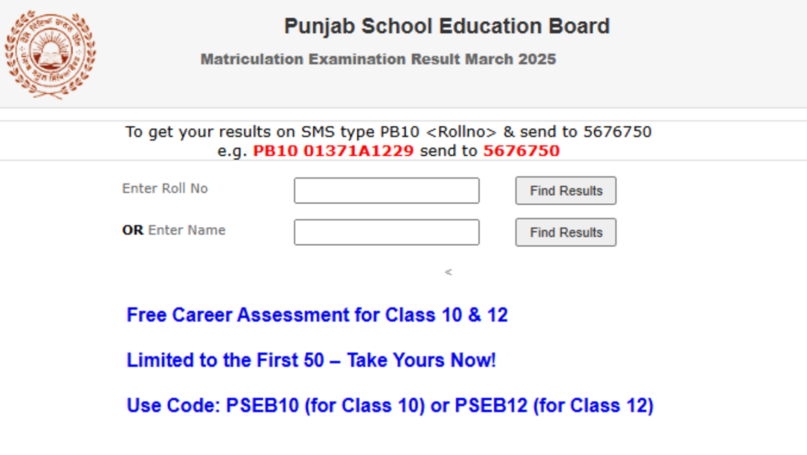 PSEB Class 10 result 2025 released at pseb.ac.in, direct link to check ...